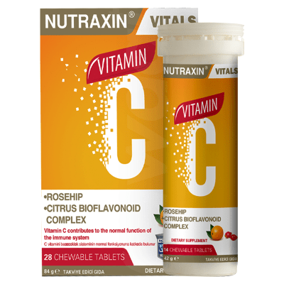 Nutraxin Vitamin C Supplements 1 X 28's Chewable Tablets Bottle